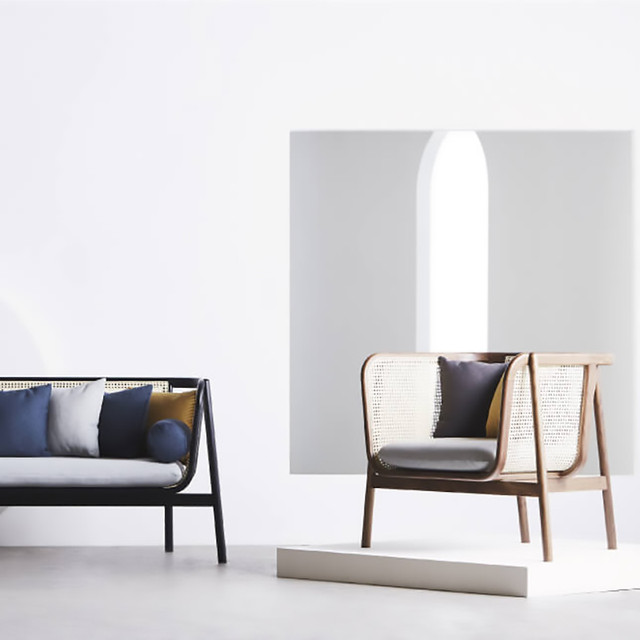 Cane Lounge Chair - Javell Furniture